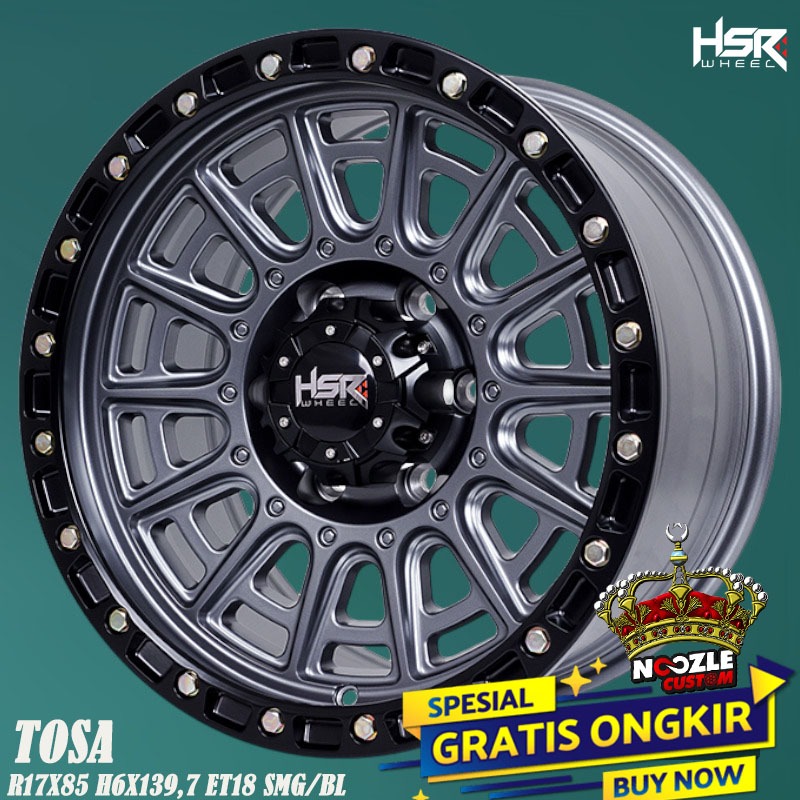 Jual Velg Mobil Pajero Ring 17 Baut 6 Spack offroad Pelek Mobil Fortuner Ring 17 Type HSR Tosa ...