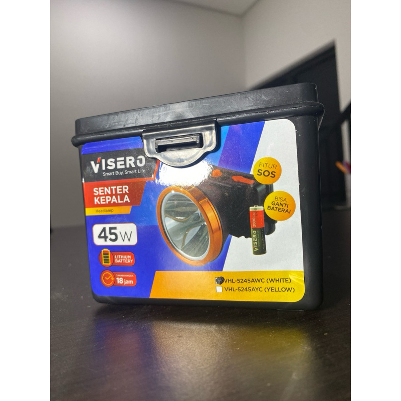 Jual Senter Kepala Besar 45W Super Terang Visero VHL-5245AWC | Shopee ...