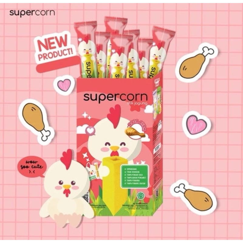 Jual Supercorn Stik Jagung 12 pcs / Super Corn / Snack Cemilan Anak NON ...