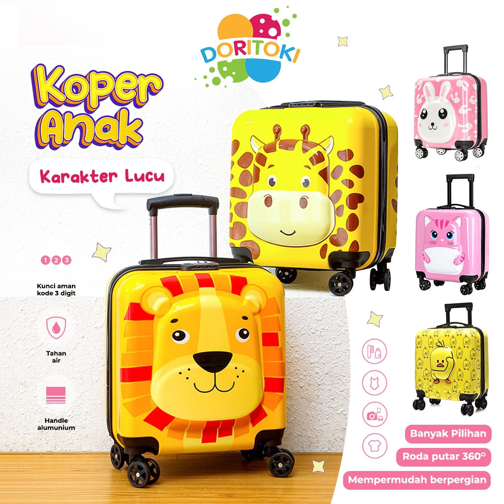Jual Doritoki SNI Koper Karakter Anak Tas Koper Bagasi Anak Troli Roda ...