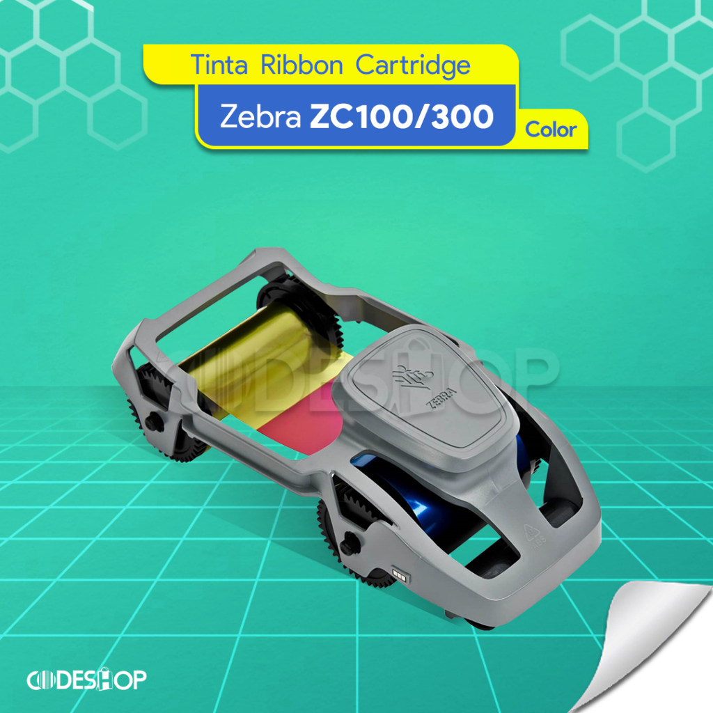 Jual Ribbon Pita Tinta Warna Printer Kartu Zebra ZC100 YMCKO PN:800300 ...