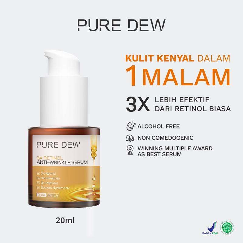 Jual PURE DEW - 3x Retinol Serum Wajah Anti Aging Melembutkan dan mengencangkan kulit wajah 20ml ...