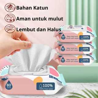 Jual KP144 - TISU BASAH BAYI ISI 80 LEMBAR TISSUE BASAH BABY MURAH BABY ...