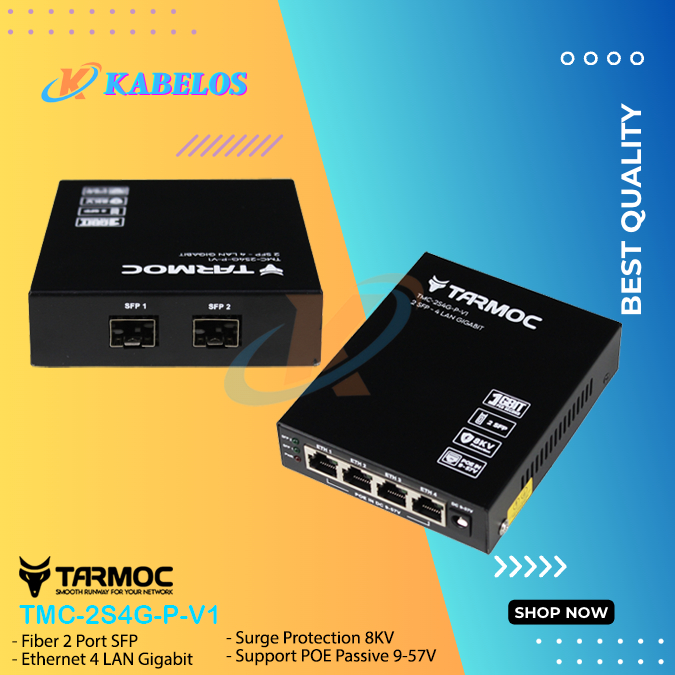 Jual Tarmoc TMC-2S4G-P-V1 | Media Converter 2 SFP 4 LAN Gigabit POE IN ...