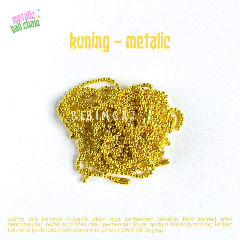 Jual [10 PCS] METALIC Rantai Biji Lada Warna / Gantungan Kunci Kuku ...
