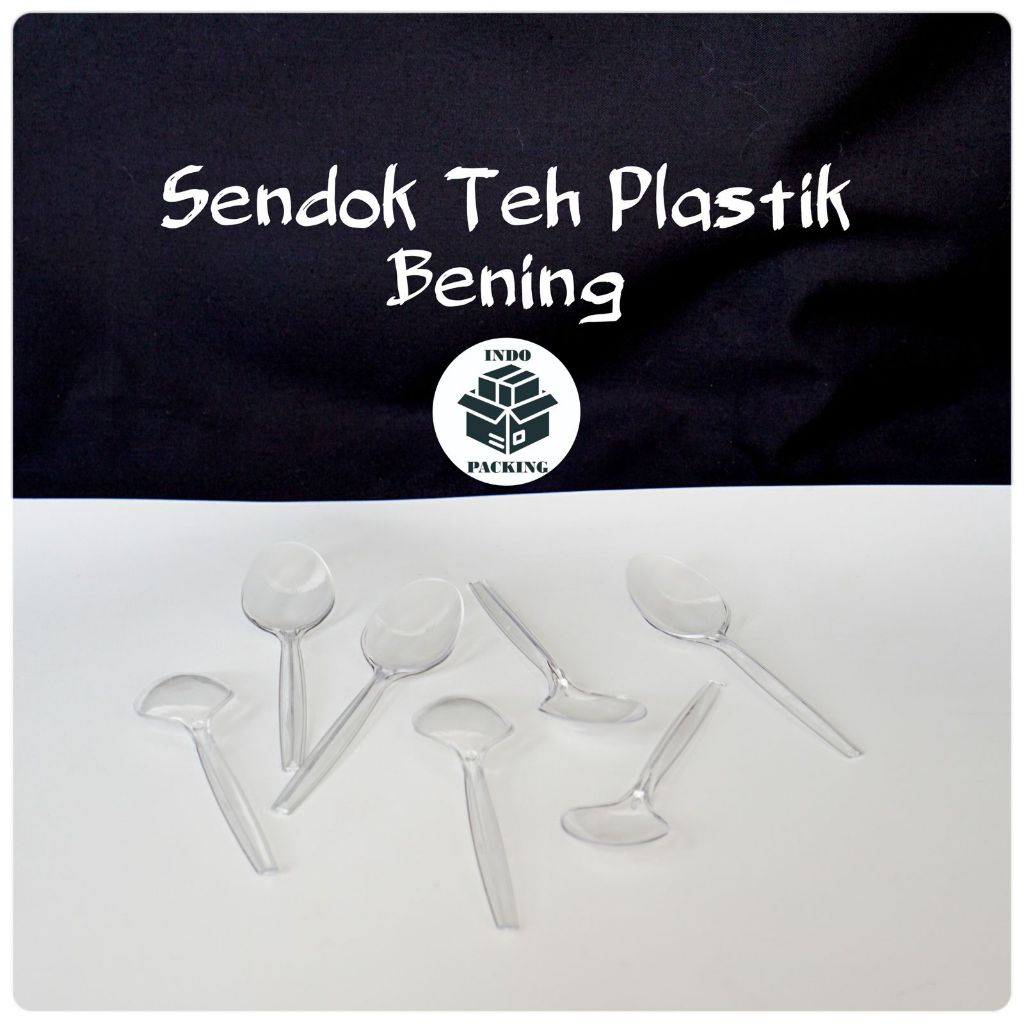 Jual Sendok Teh Plastik Bening / Sendok Plastik Kecil / Sendok Pudding ...