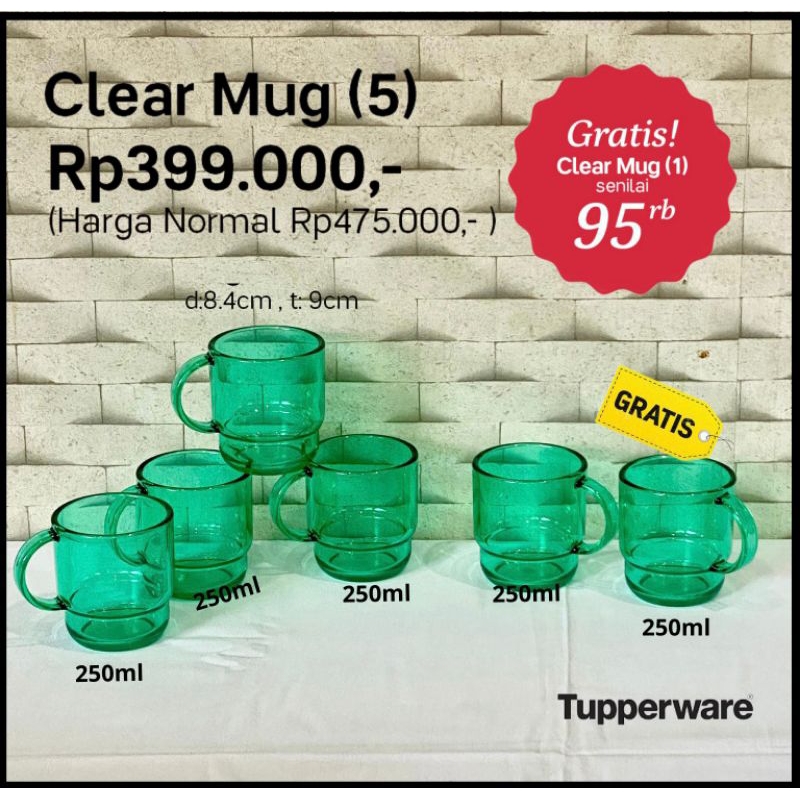 Jual clear mug Tupperware (cangkir) | Shopee Indonesia
