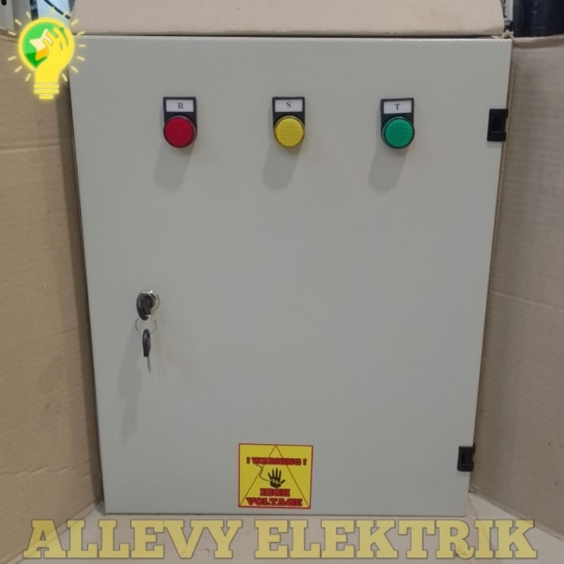 Jual BOX PANEL INDOOR 40X50X20 PLAT 1.2MM + PILOT LAMP RST + REL MCB ...