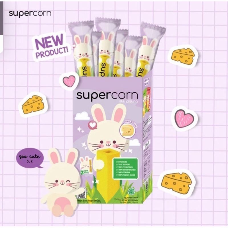 Jual Supercorn Stik Jagung 12 pcs / Super Corn / Snack Cemilan Anak NON ...