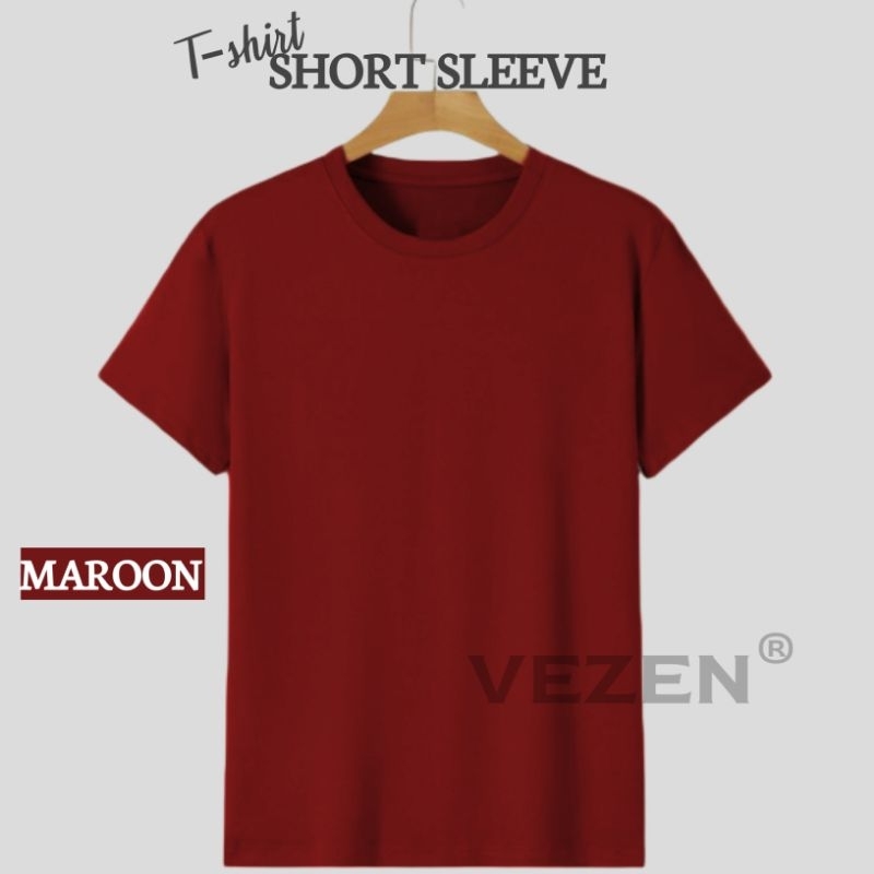 Jual Vezen Kaos Polos Cotton Combed 30s Premium [Maroon] | Shopee Indonesia