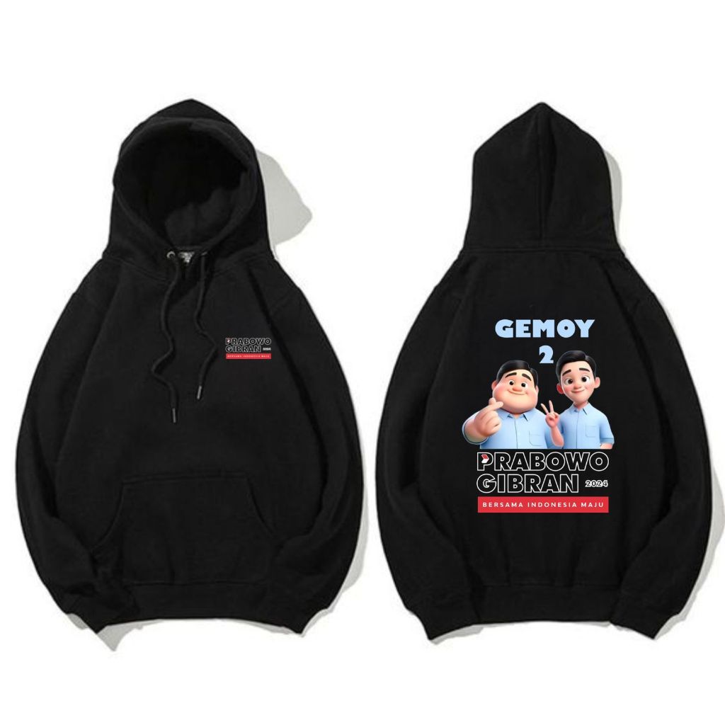 Jual Sweater Hoodie Gemoy Prabowo Gibran 2 Bersama Indonesia Maju ...