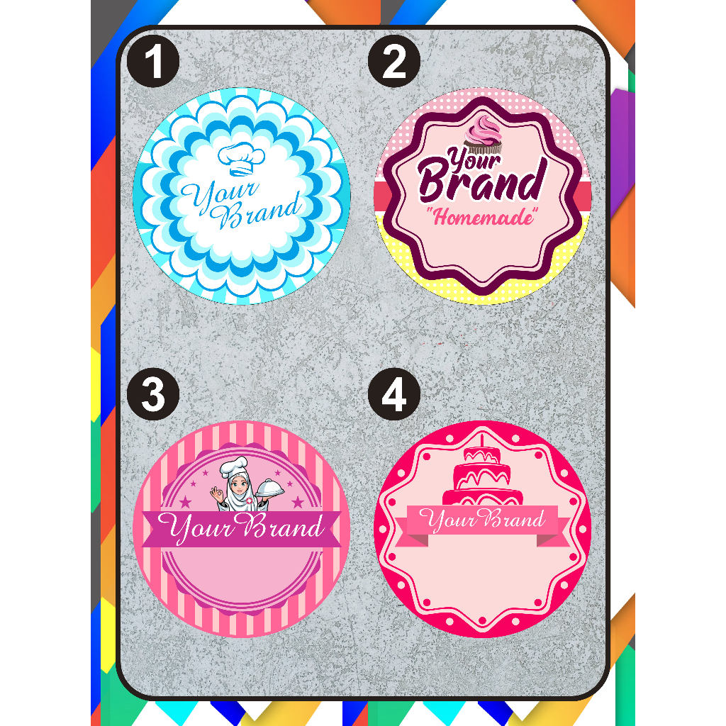 Jual Stiker Label Produk Makanan Minuman Snack Roti dll ukuran 1,5cm s ...