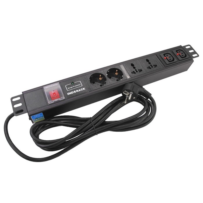 Jual INDORACK PDU 6 SOCKET GERMANY EUROPE/C13 MULTI SOCKET RACK SERVER ...