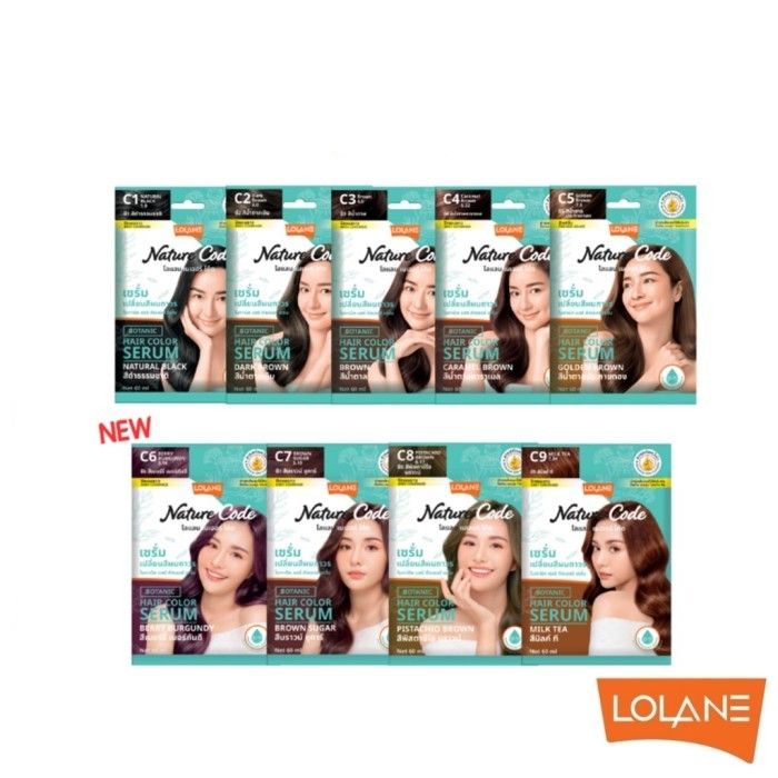 Jual LOLANE Nature Code Botanic Hair Color Serum - 1 sachet= 60ml ...