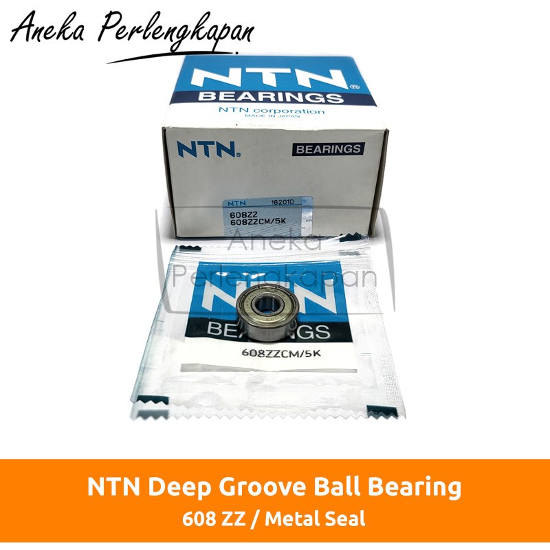 Jual Ball Bearing 608ZZ / 608 ZZ Metal Seal - As 8mm NTN Japan | Shopee ...