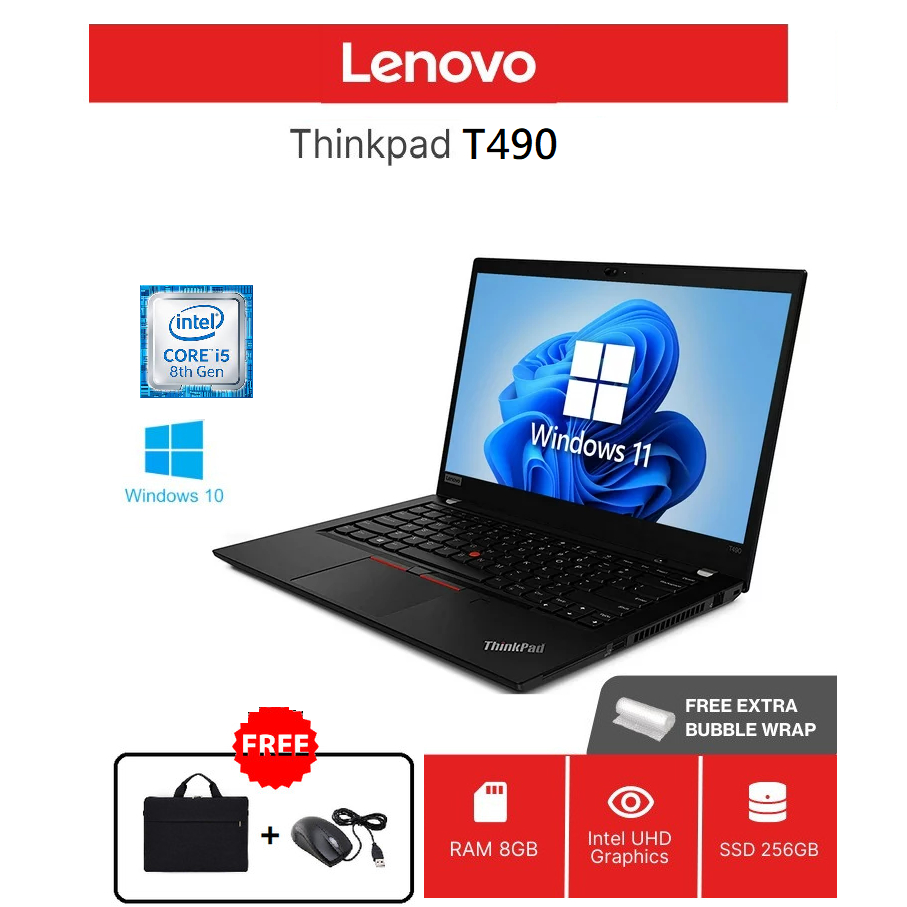Jual LAPTOP TOUCHSCREEN LENOVO THINKPAD T490 CORE I5 GEN 8 RAM 24GB-1TB ...