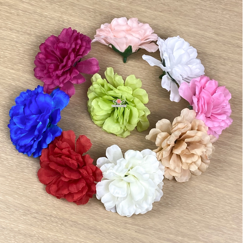 Jual COD 1 PCS KELOPAK KEPALA KUNTUM BUNGA MAWAR CARNATION OF PLASTIK ...