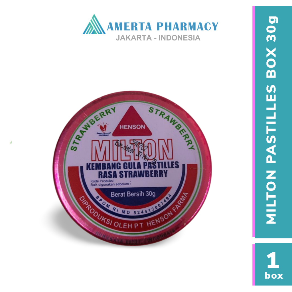 Jual Milton Pastilles Box 30gr Rasa Strawberry isi 12 Kaleng | Shopee ...