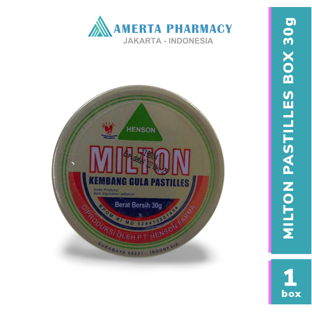 Jual Milton Pastilles Box 30gr Rasa Mint isi 12 Kaleng | Shopee Indonesia