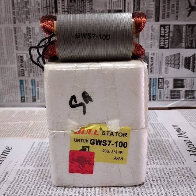 Jual BULL STATOR GWS7-100 RUMAH ARMATURE FIELD MESIN GERINDA 4" BOSCH ...