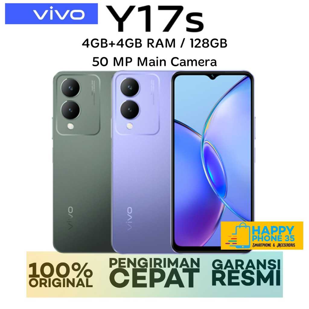 Jual VIVO Y17s - RAM 4GB+4GB / 128GB ROM - 50 MP Camera - Garansi Resmi ...