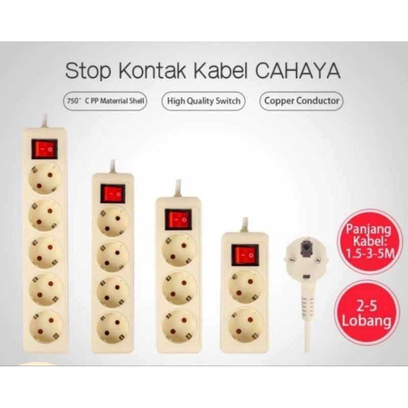 Jual Stop kontak Cok wire panjang 3 meter sakelar on off | Shopee Indonesia