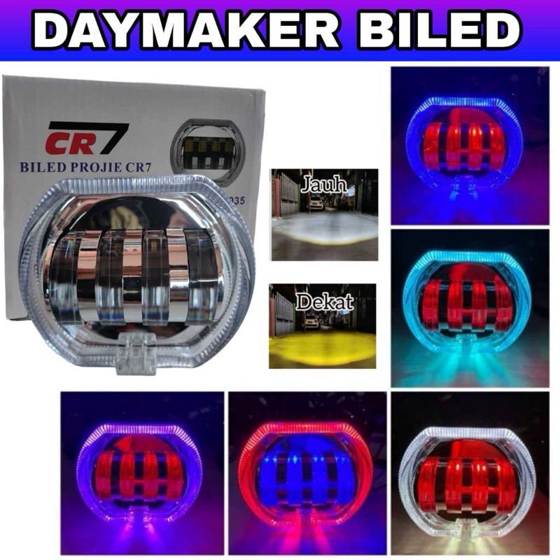 Jual Lampu Utama LED Biled Projie CR7 Projie Biled Proji Biled 4 Lensa ...