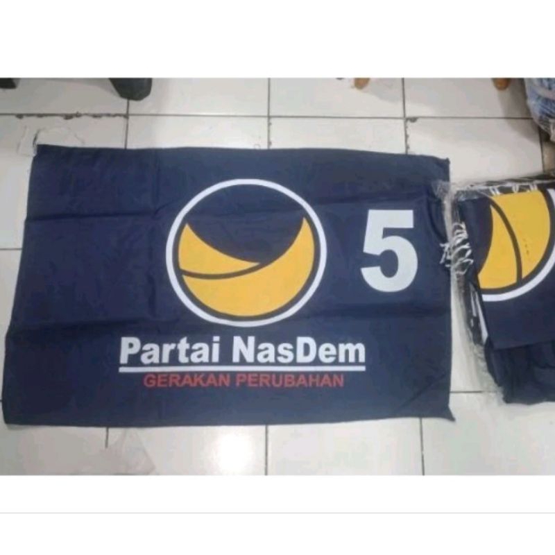 Jual Bendera Partai Nasdem Ukuran 60cm X 90cm 100 Pcs Shopee Indonesia