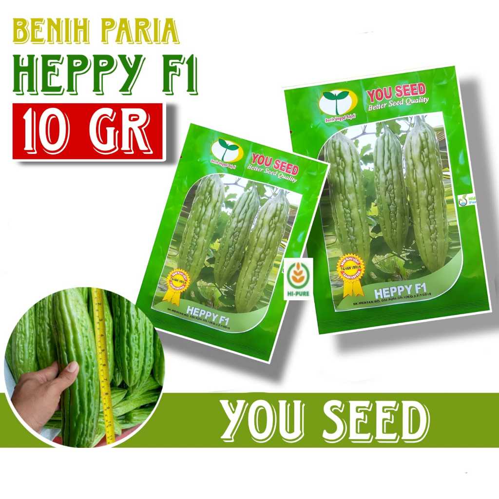 Jual Benih Pare Paria Hibrida HEPPY F1 Isi 10 gram You Seed | Shopee ...