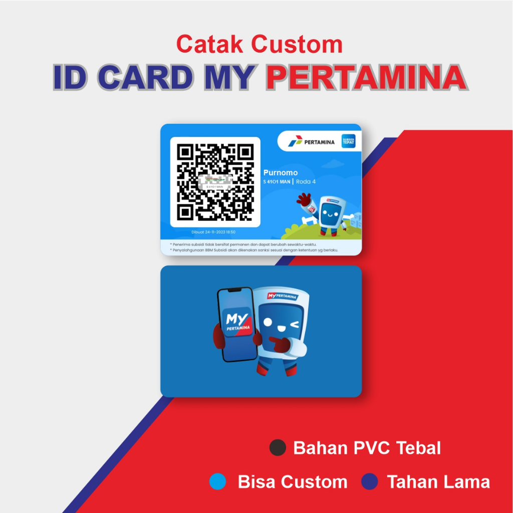 Jual KARTU PERTAMINA / cetak kartu prtamina / kartu pertamina / kartu ...