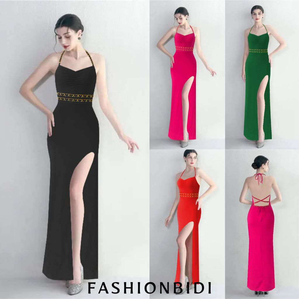Jual BIDI Sybil Long Dress Jersey Spaghetti Strap | Shopee Indonesia
