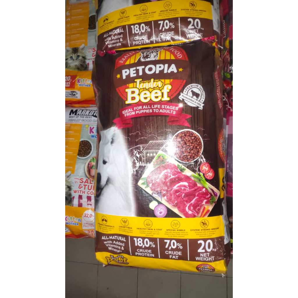 Jual Makanan Anjing - Petopia Dog Varian Beef & Lamb 20kg (REGULER ...