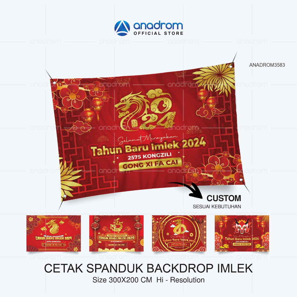 Jual Cetak Spanduk Backdrop Ucapan Imlek | Backdrop Chinese year Custom ...