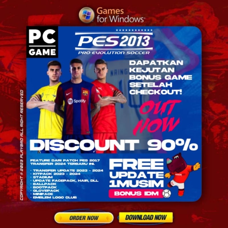 Jual PES 2013 Season Update 2024 Terbaru - Game PC/Laptop (Download to ...