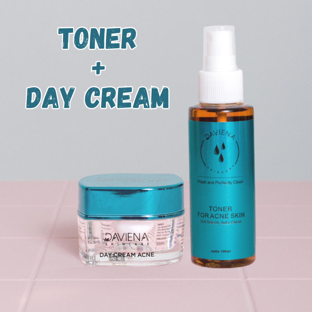 Jual TONER + DAY CREAM ACNE SERIES DAVIENA SKINCARE | Shopee Indonesia