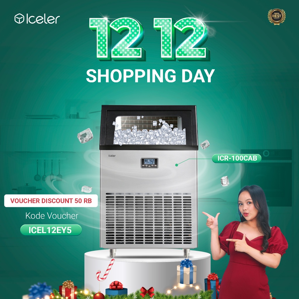 Jual Iceler Mesin Pembuat Es Batu 100 Kg/24 Jam Kapasitas Besar ...