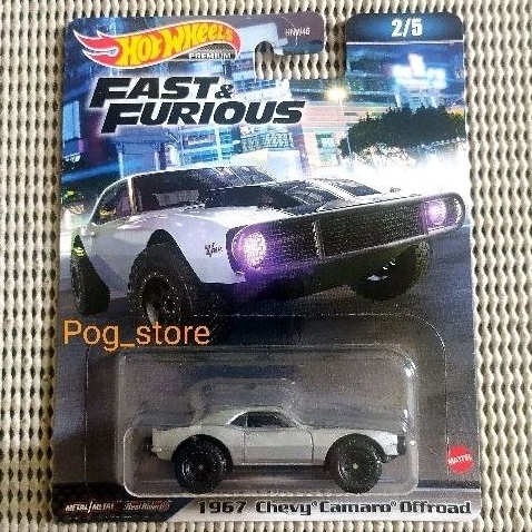 Jual Hot Wheels Premium - 1967 Chevy Camaro Offroad - Grey Fast Furious(Ban Karet) | Shopee ...