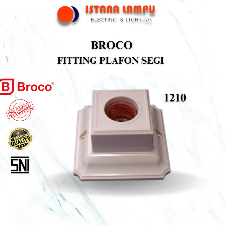 Jual BROCO FITTING PLAFON SEGI CREAM 1211 / 1210 | Shopee Indonesia