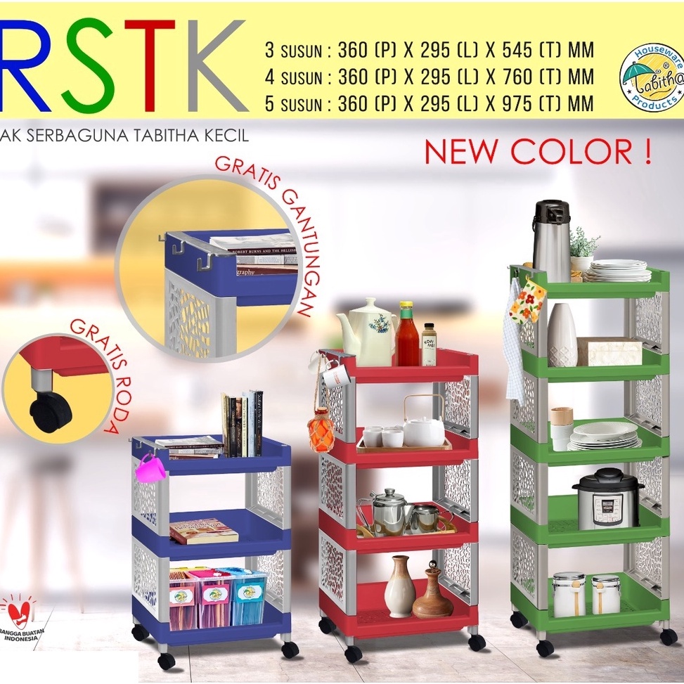 Jual vms RAK PLASTIK SERBAGUNA RSTK TABITHA 3 4 5 susun Mirip Rak Yoyo ...