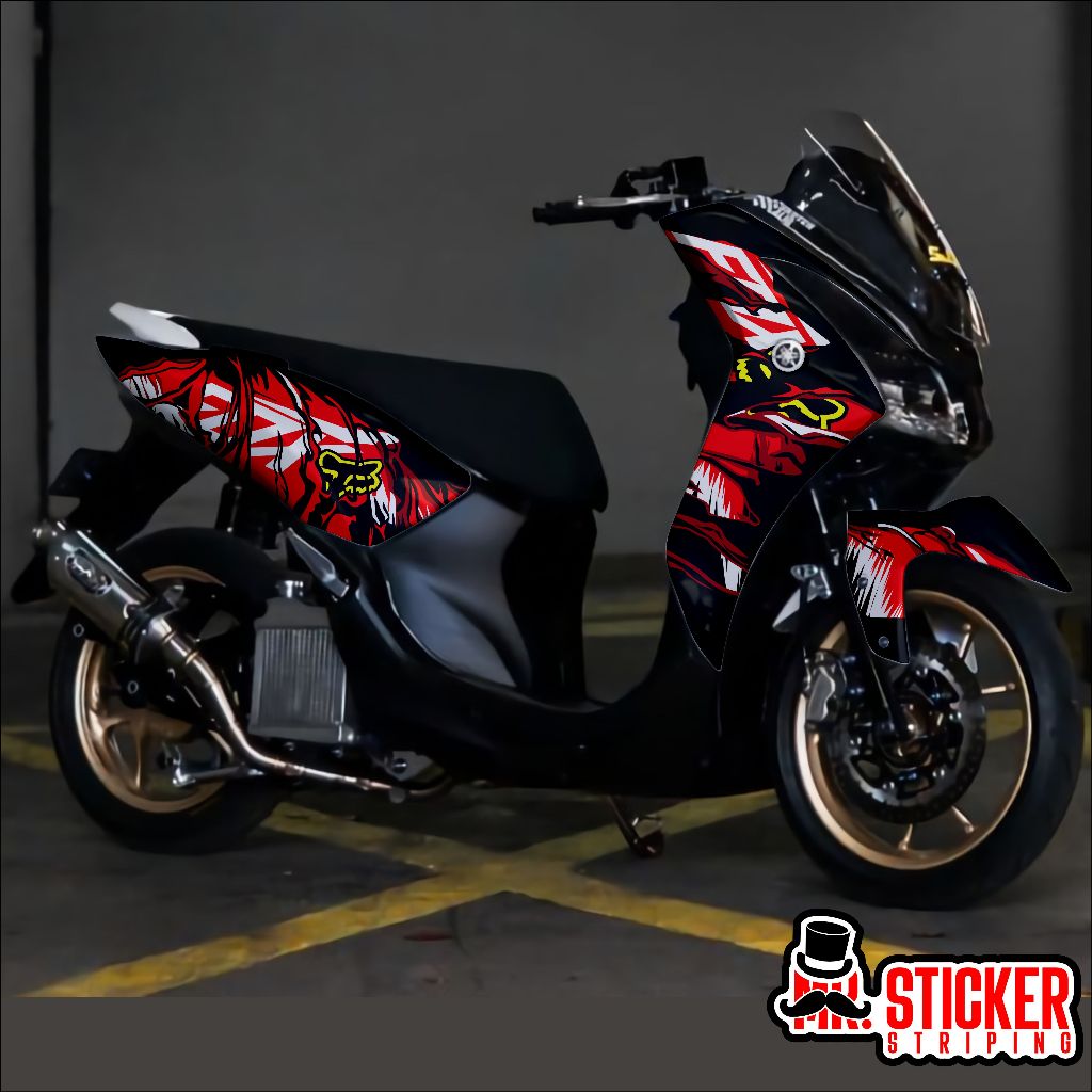 Jual decal yamaha lexi 125 full body custom sticker free design motif ...