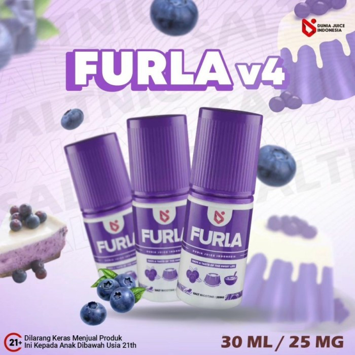 Jual LIQUID FURLA BLUEBERRY PUDDING 30ML 25MG AUTHENTIC BY DJI | Shopee ...