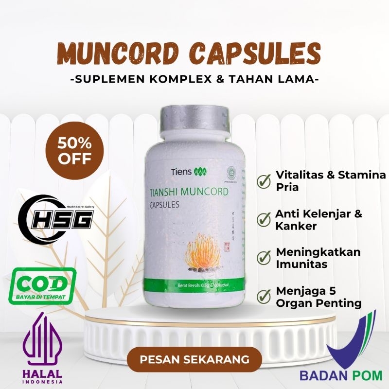 Jual Muncord Tiens 100 Kapsul Original || Obat Kuat Pria Tahan Lama || Pembesarpenis || Free 1 ...