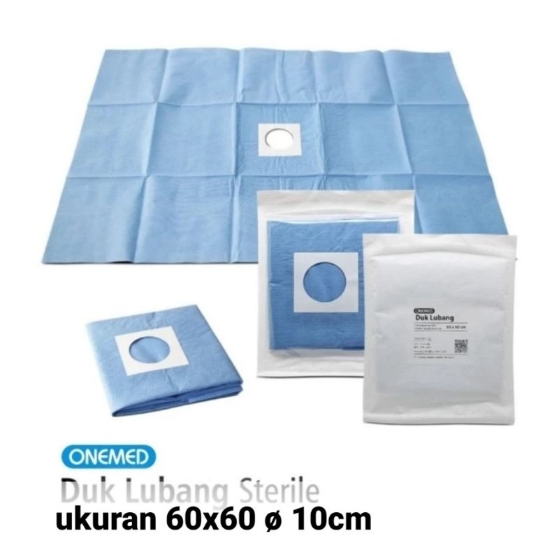 Jual duk lobang steril 60x60 onemed doek bolong disposible | Shopee ...