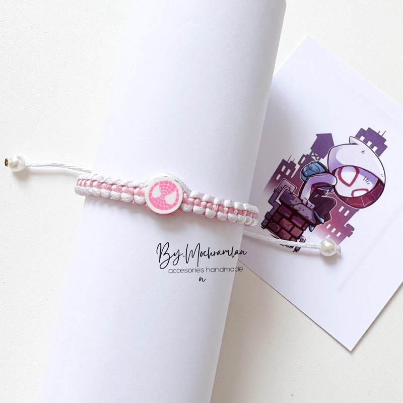 Jual GELANG RAJUT SPIDERMAN MILES AND GWEN//GELANG SUPERHERO//GELANG ...