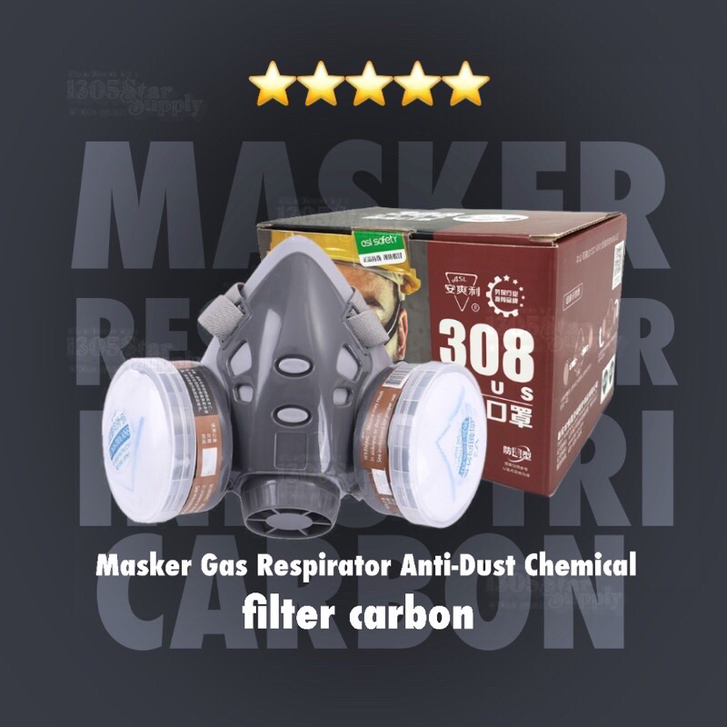 Jual [ 100% ORIGINAL - 1305star .sply ] carbon filter Masker Gas ...