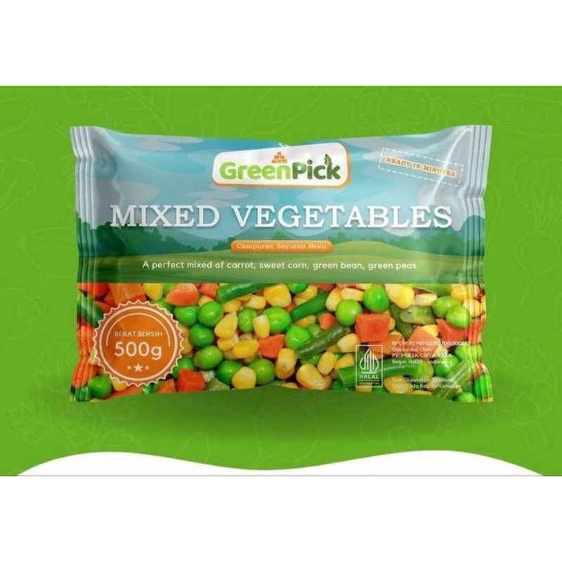 Jual mix vegetables 4 way green pick 500gr | Shopee Indonesia