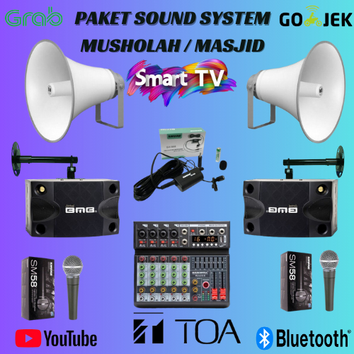 Jual PAKET SOUND SYTEM TOA / BMB 2 MIC KABEL SHURE PLUS MIC CLIP ON ...