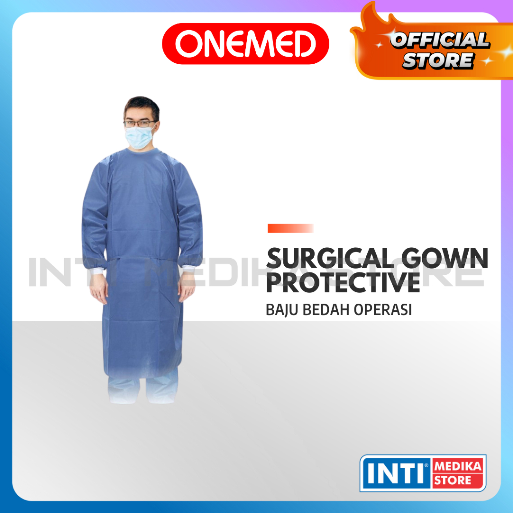 Jual ONEMED - Surgical GOWN PROTECTIVE Non Sterile | APD Baju Bedah ...