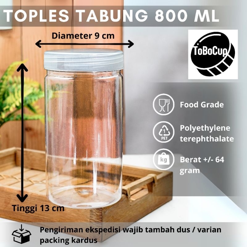 Jual ISI 16 PCS Toples Tabung 750ml - 800ml / Toples Kue Snack | Shopee ...