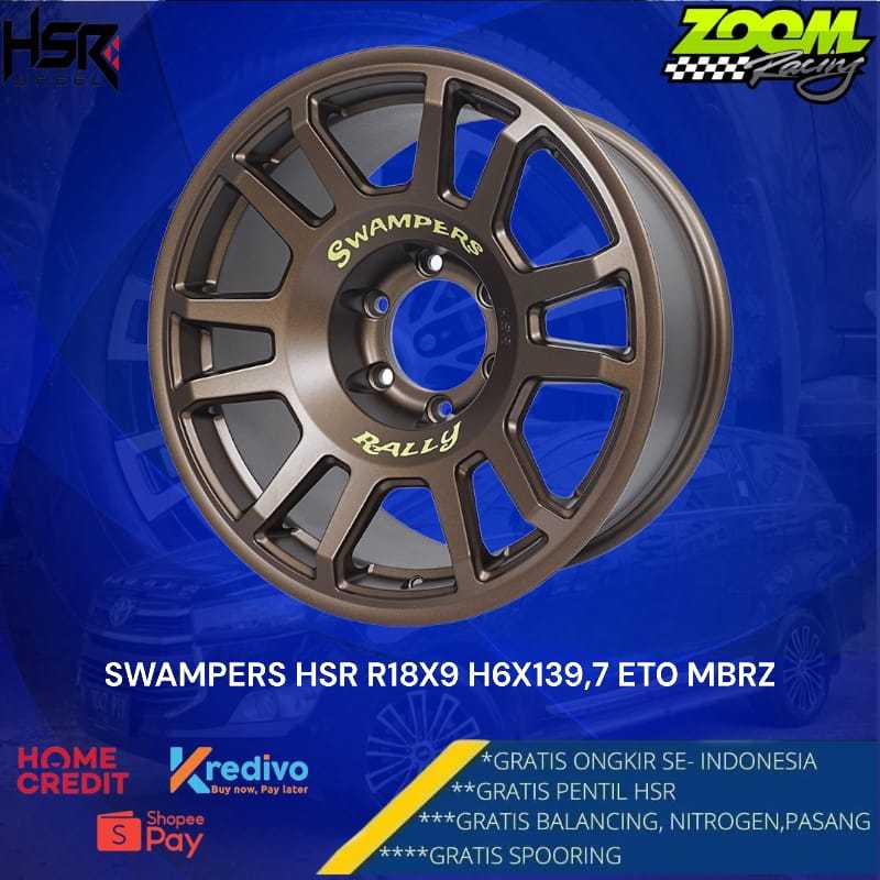 Jual Velg Mobil Semarang HSR SWAMPERS R18 Lebar 9 Pcd 6X139,7 Et0 BRONZE | Shopee Indonesia